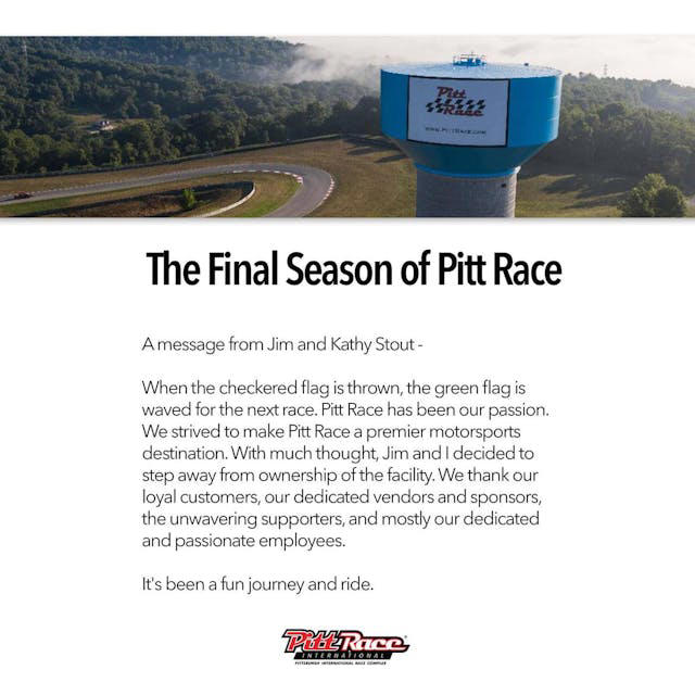RIP PittRace: Another Amazing Track Closes