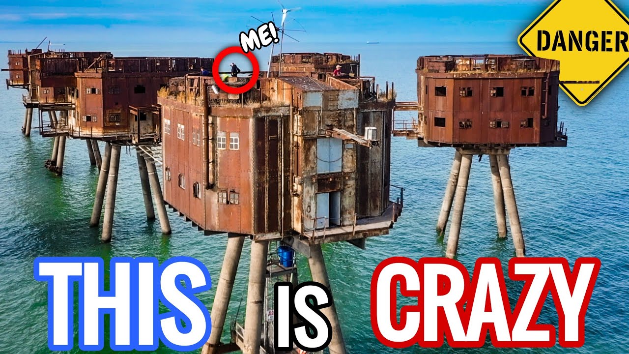 Sneaking on board Red Sands abandoned forts (9 miles out)