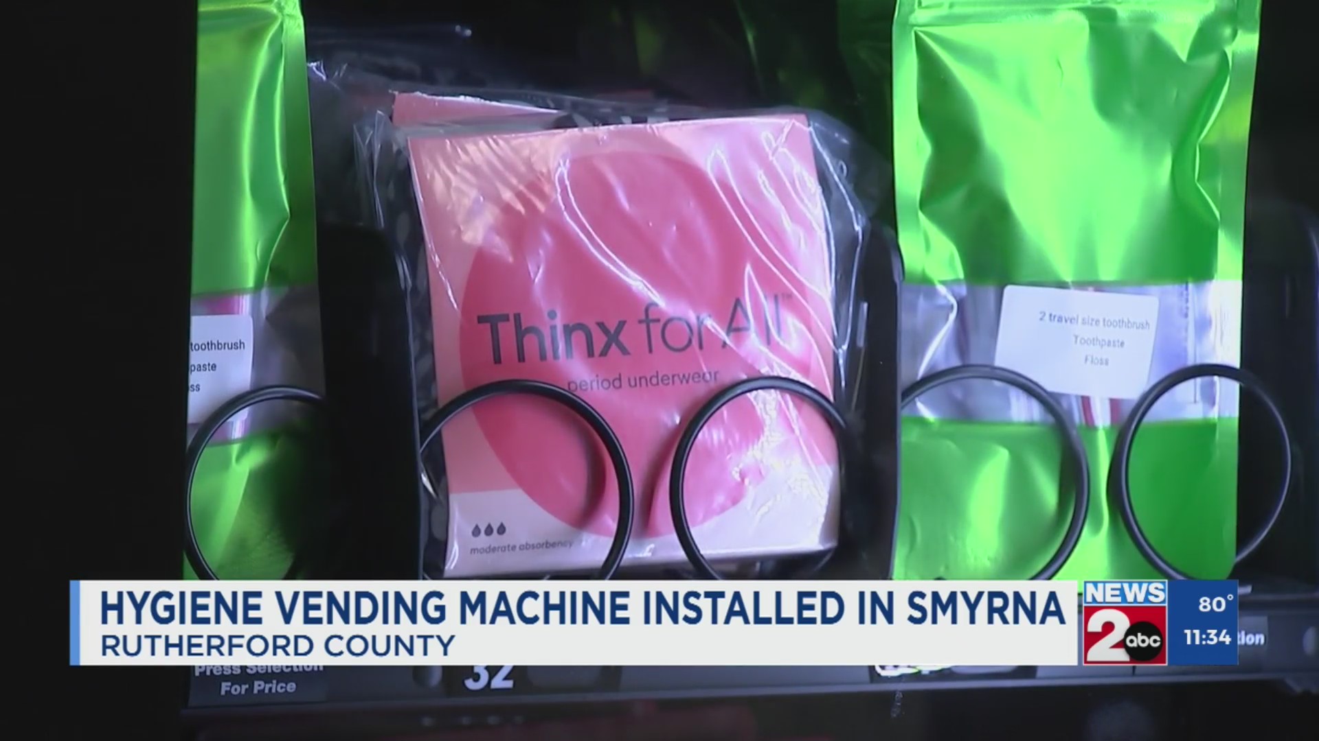 Hygiene vending machine installed in Smyrna