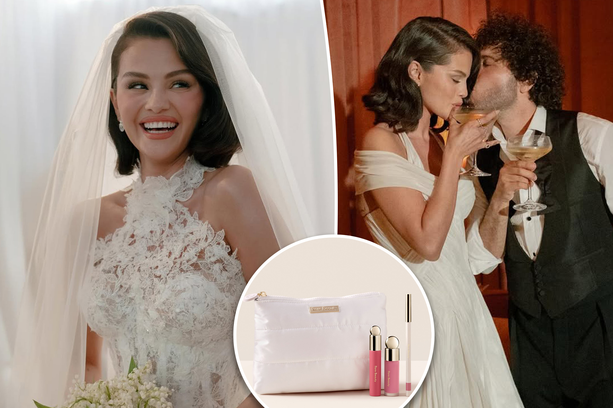 Selena Gomez dropped a Rare Beauty set with her exact wedding makeup ...