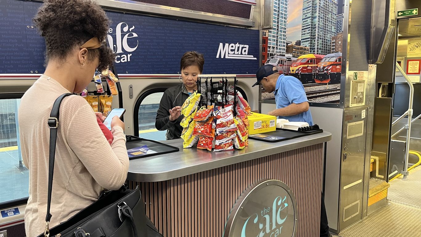 Metra is testing out new café cars and we rode one