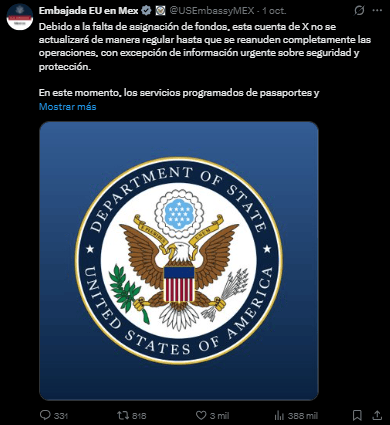 Embajada de EE.UU. cierra oficinas en México: cómo afecta tu trámite de visa