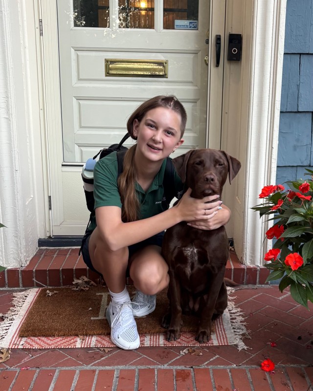 Annunciation student Lydia Kaiser returns to school after shooting