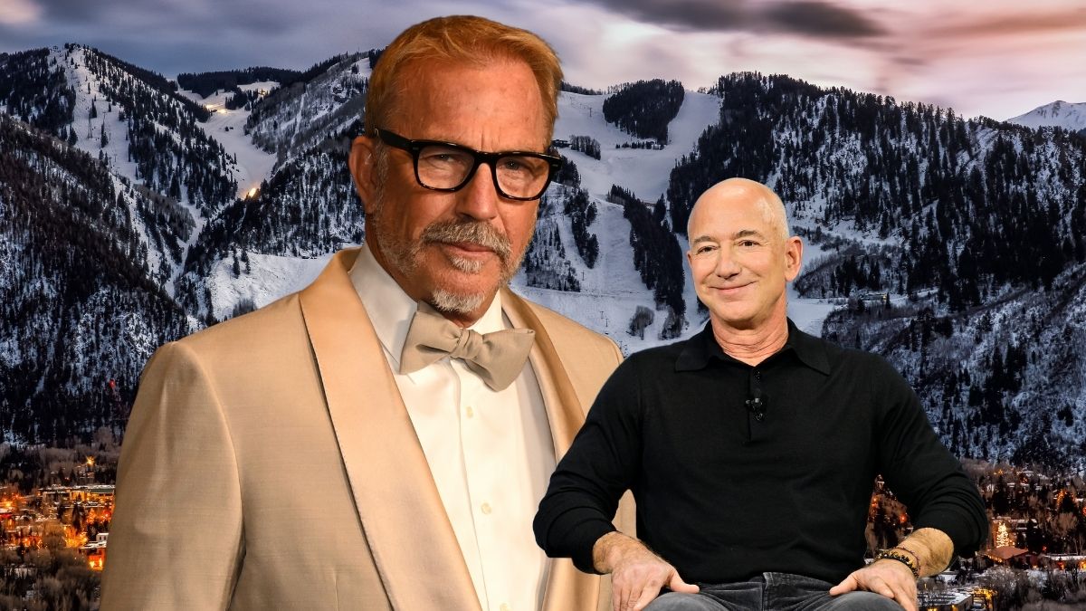 Kevin Costner Spotted en el famoso Aspen Bash de Jeff Bezos