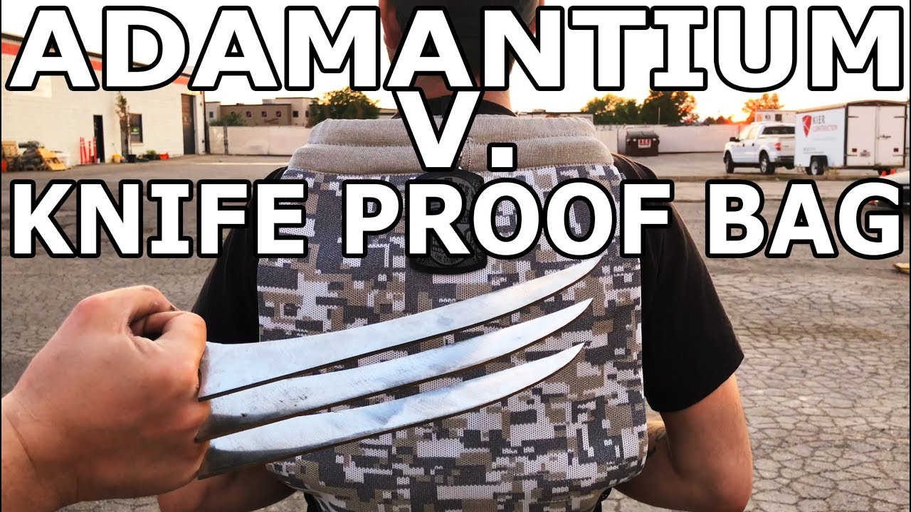 Adamantium and 60,000 PSI waterjet vs knife proof bag - Loctote # ...