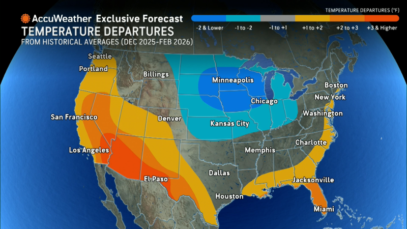 Colder-than-average winter for north-central US