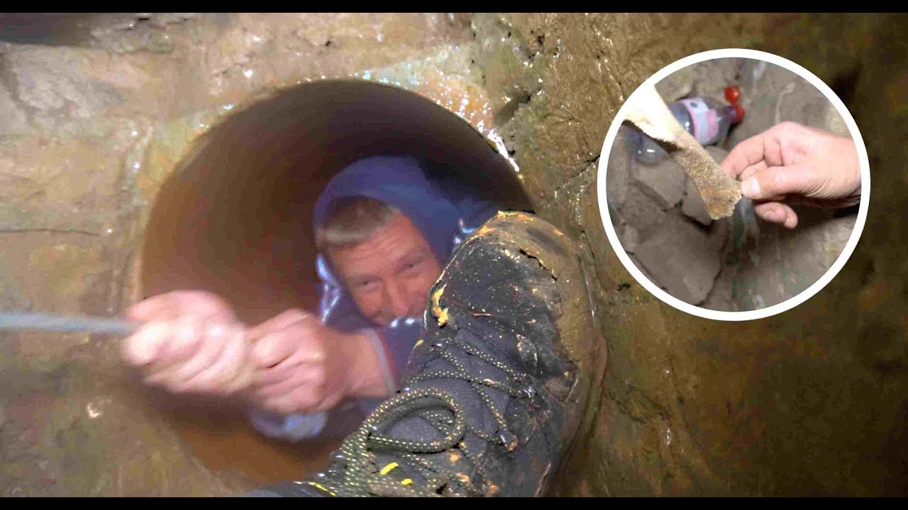 We found an abandoned WW2 fortress hideout through a sewer pipe