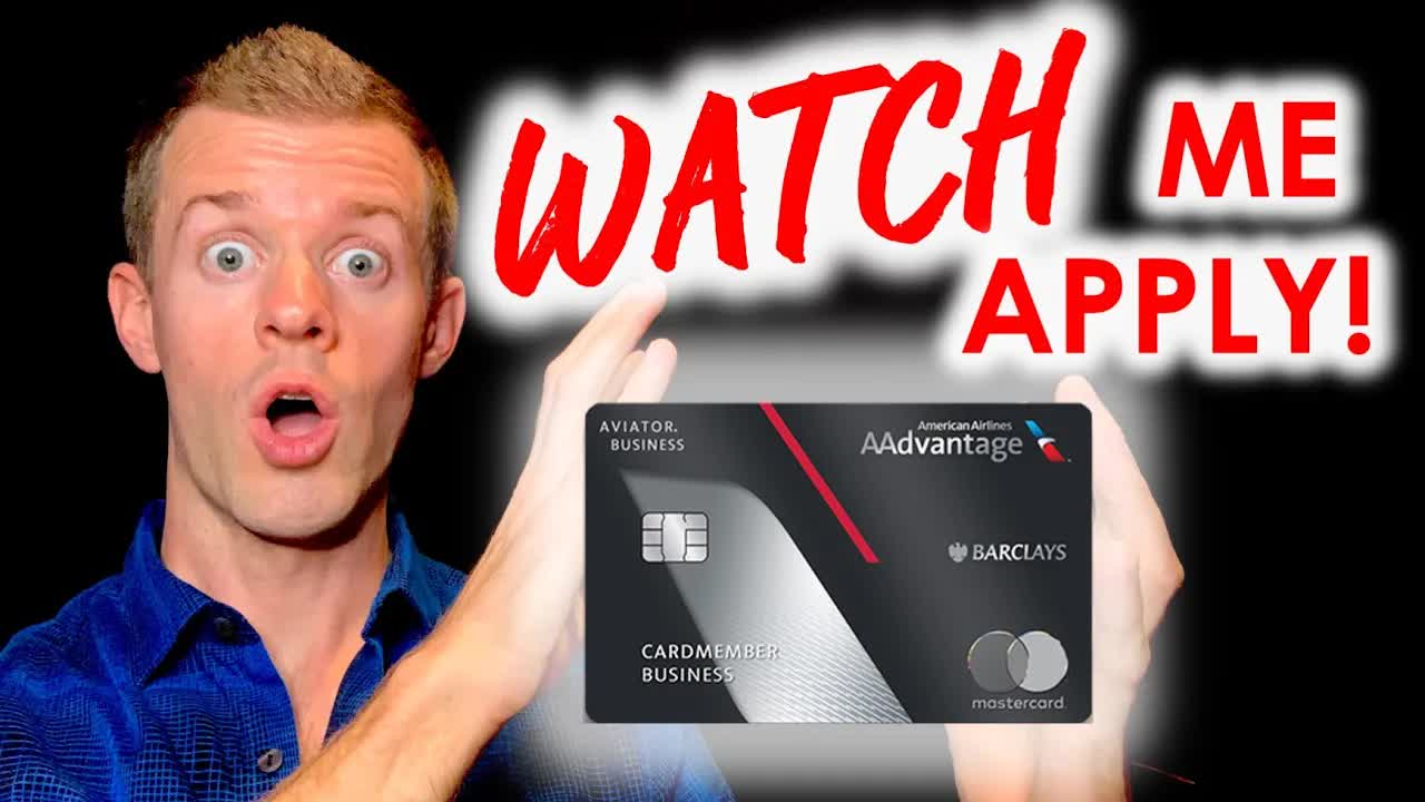Watch me apply AAdvantage Aviator World Elite Business Mastercard (80K ...