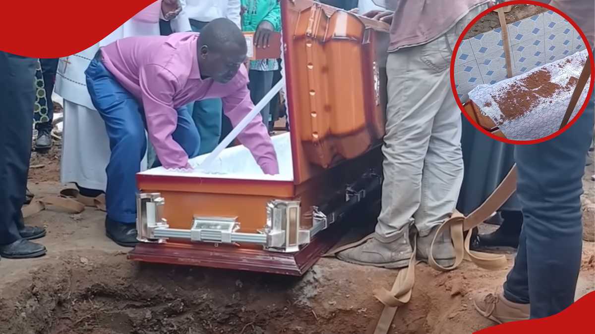 Strange scene as family opens coffin at gravesite, removes man’s tie ...