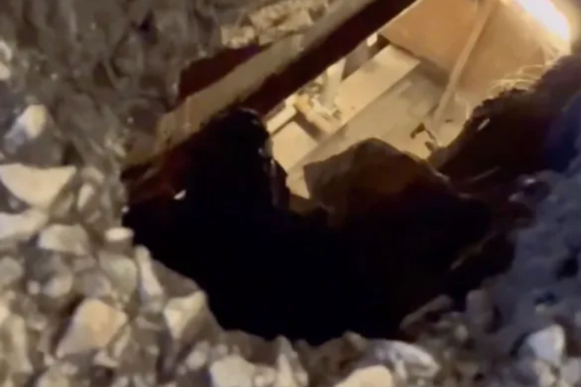 Hole opens onto NYC street — giving terrifying peek into subway below