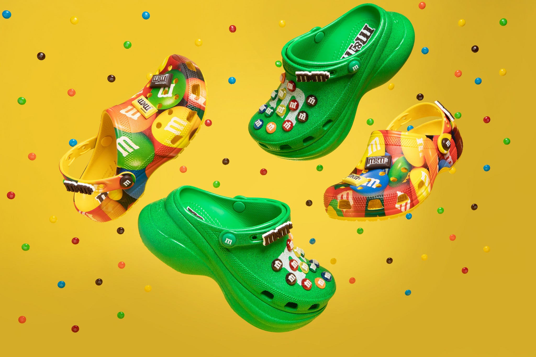 Love M&Ms? Now you can wear Crocs sporting the candy's look, colors