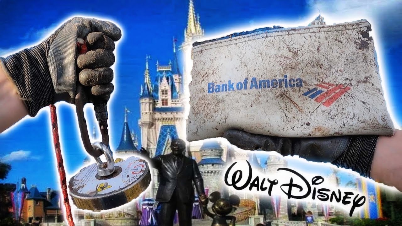Found Potential Explosives & Money Bag Magnet Fishing Disney World!