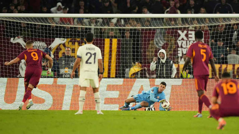 Roma misses penalty three times and loses to Lille in Europa League