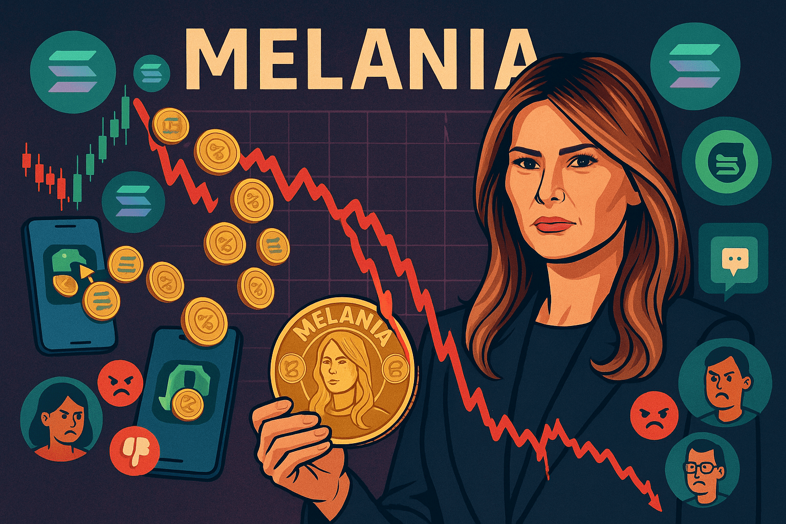 Melania Trump resurfaces with AI promo for MELANIA token despite 95% crash