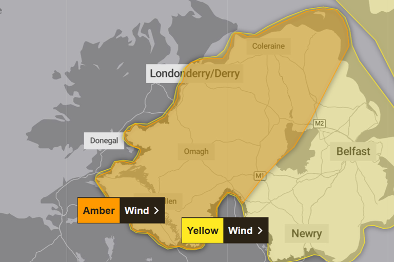 Met Office issues new amber weather warning for Northern Ireland as ...