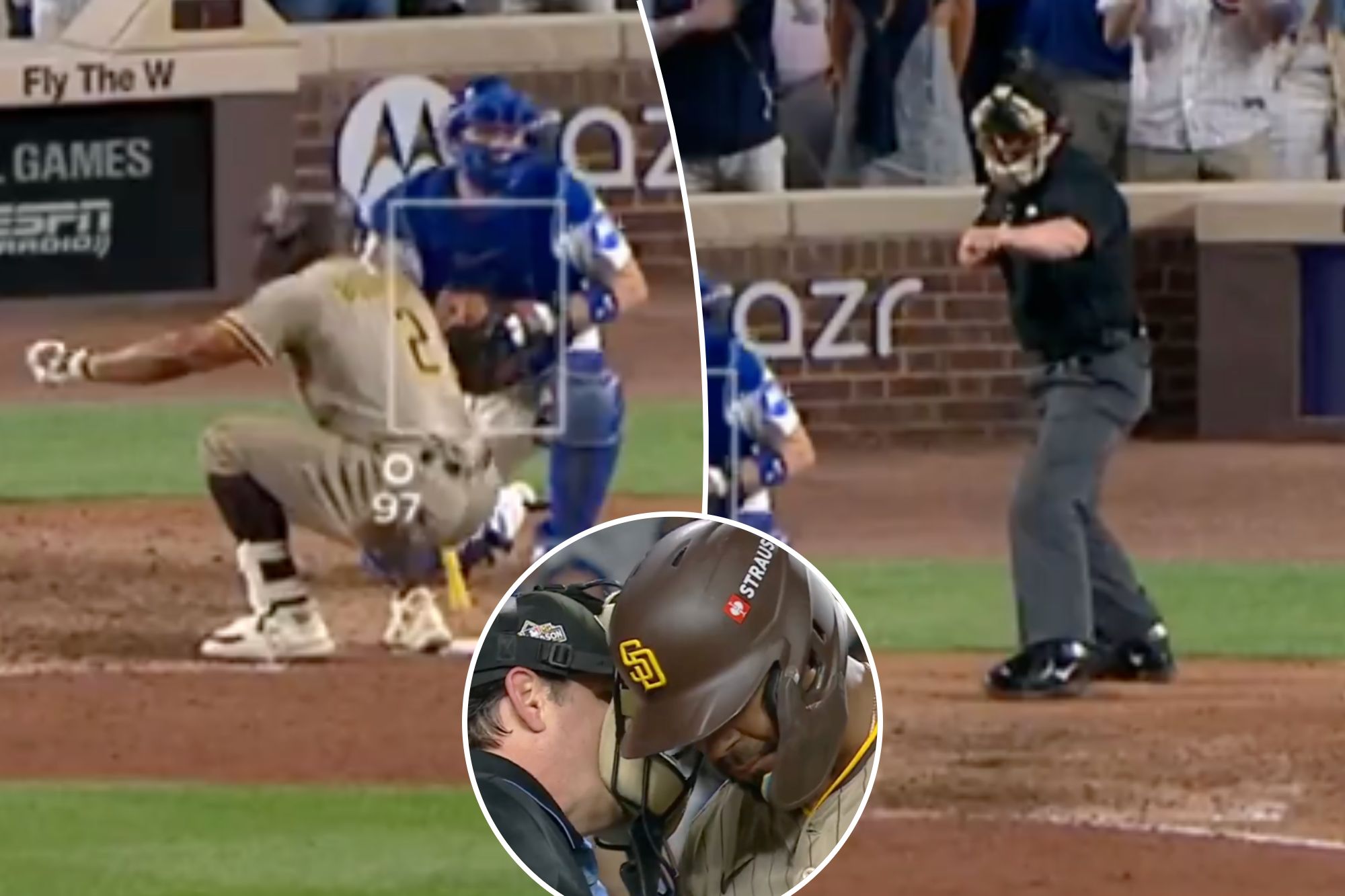 Padres beside themselves after controversial strikeout call in season ...