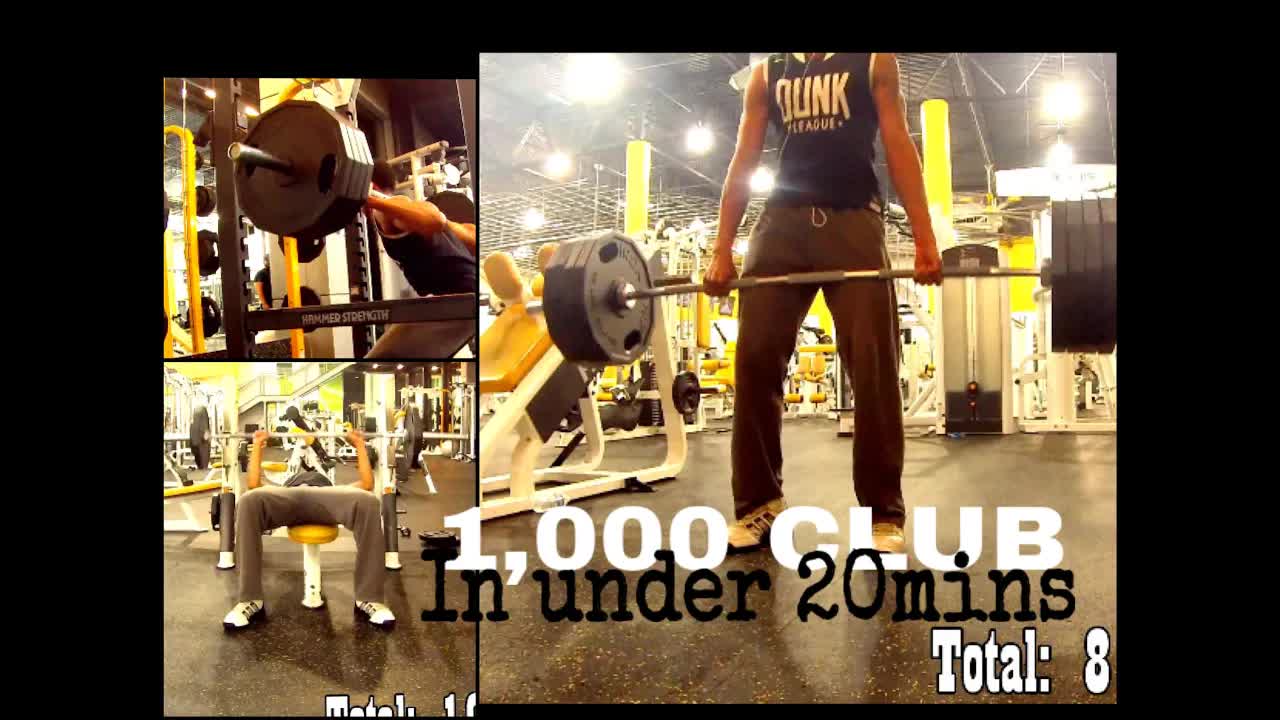 1,000lb club in under 20 mins!