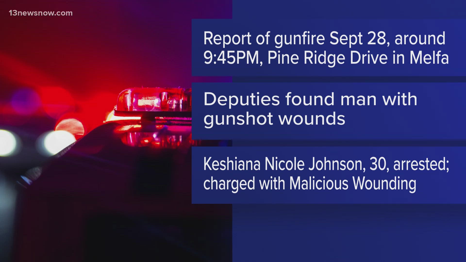 Woman charged with malicious wounding after Accomack County shooting