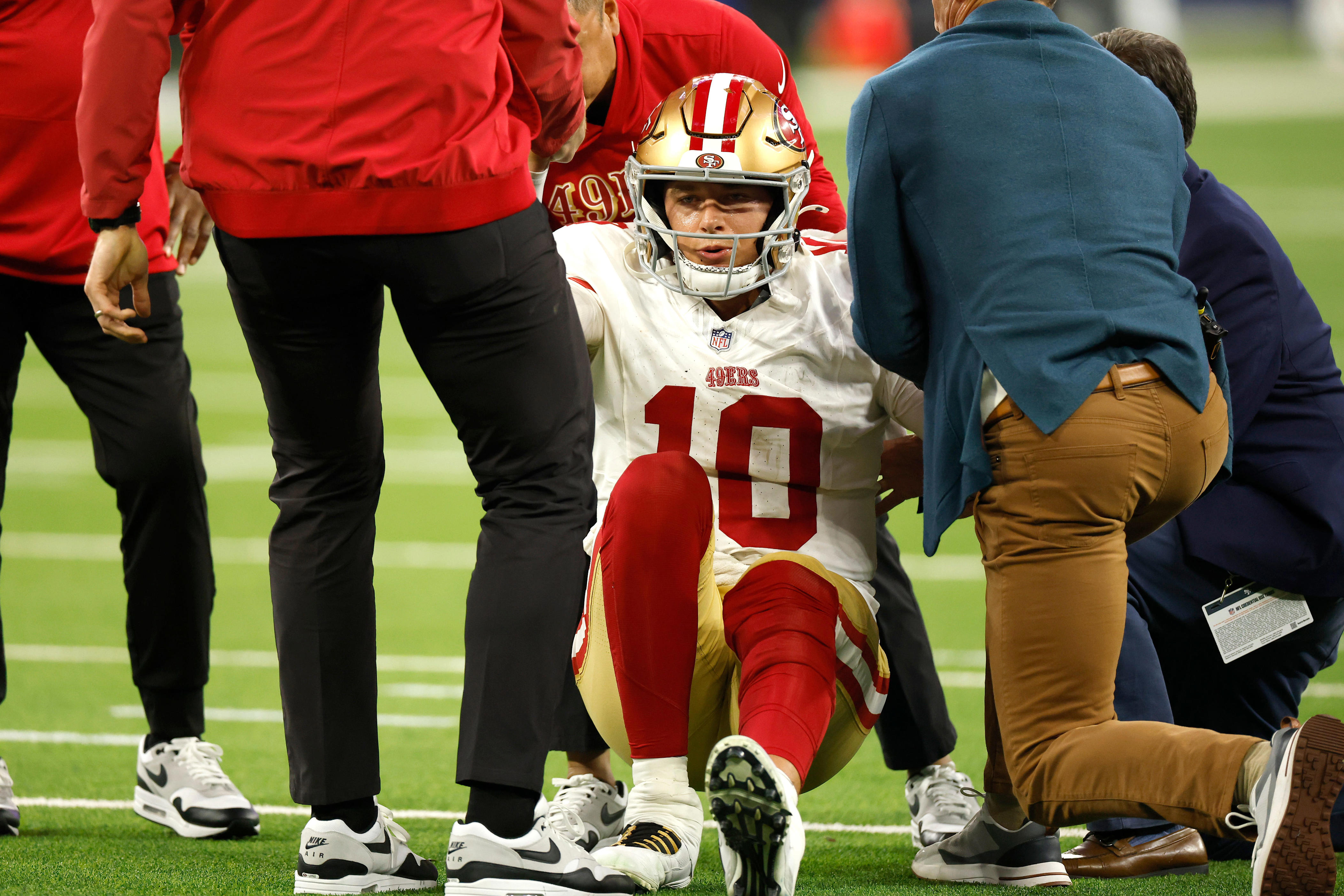 Kyle Shanahan has updates on both injured 49ers QBs after thrilling ...