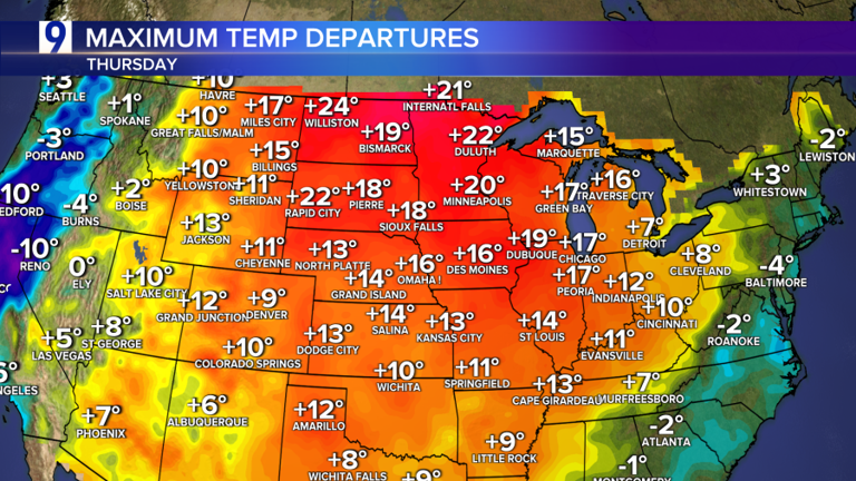 Thursday: July-level warmth in early October