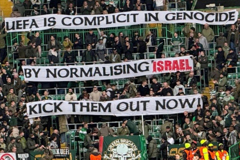 Milyonların izlediği maçta UEFA ve İsrail protesto edildi