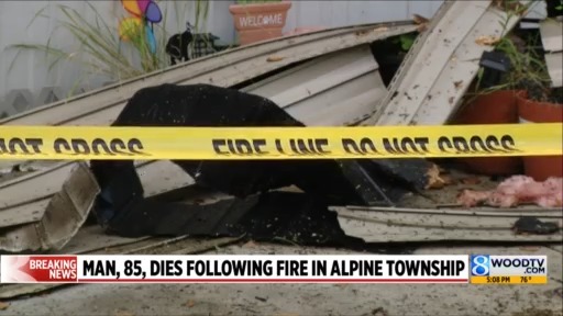 Crews investigate cause of Alpine Township fire