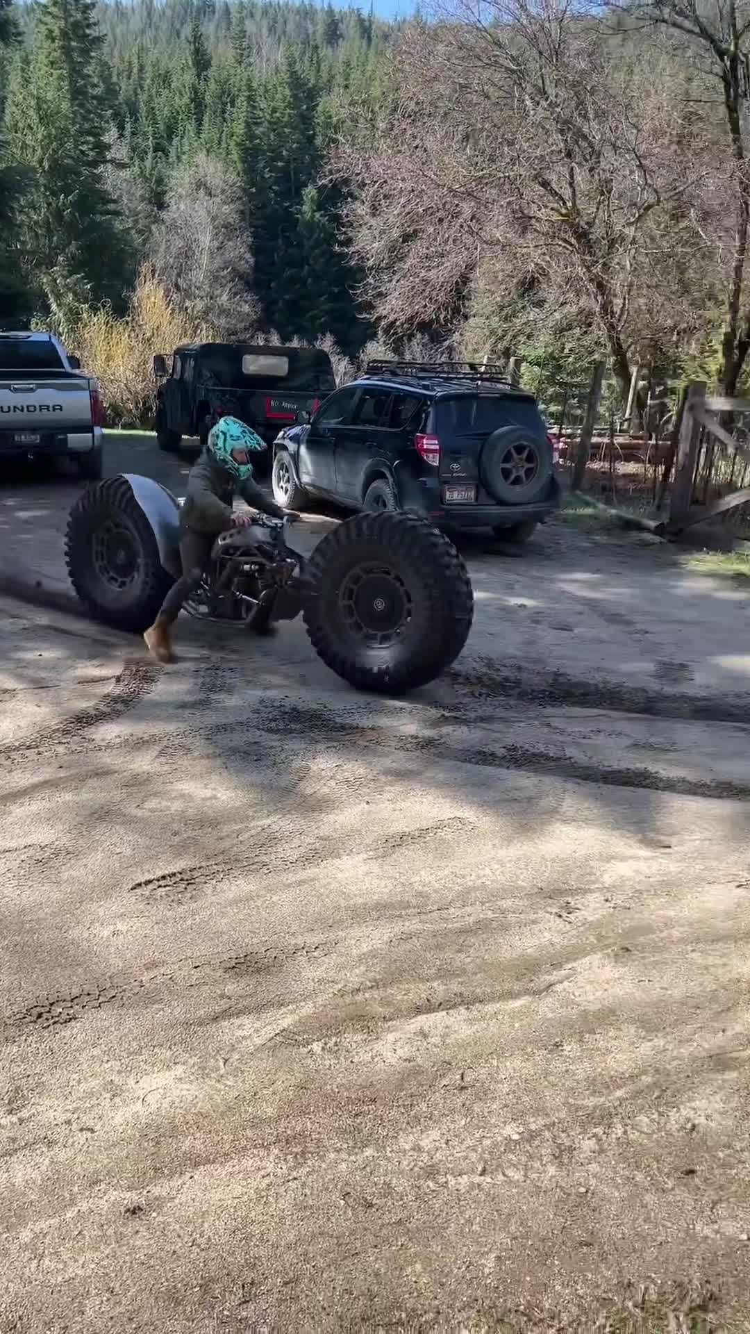 First ride on the monster chopper! 🤩