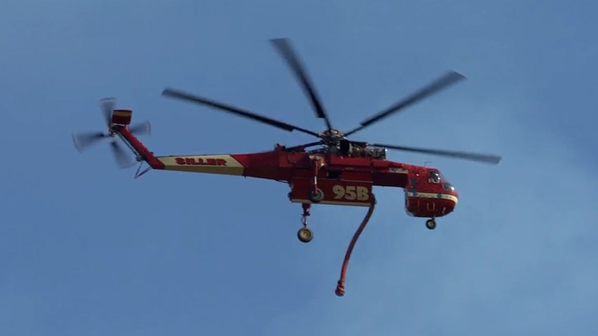 Sky Crane-Helicopter During Forest Fire