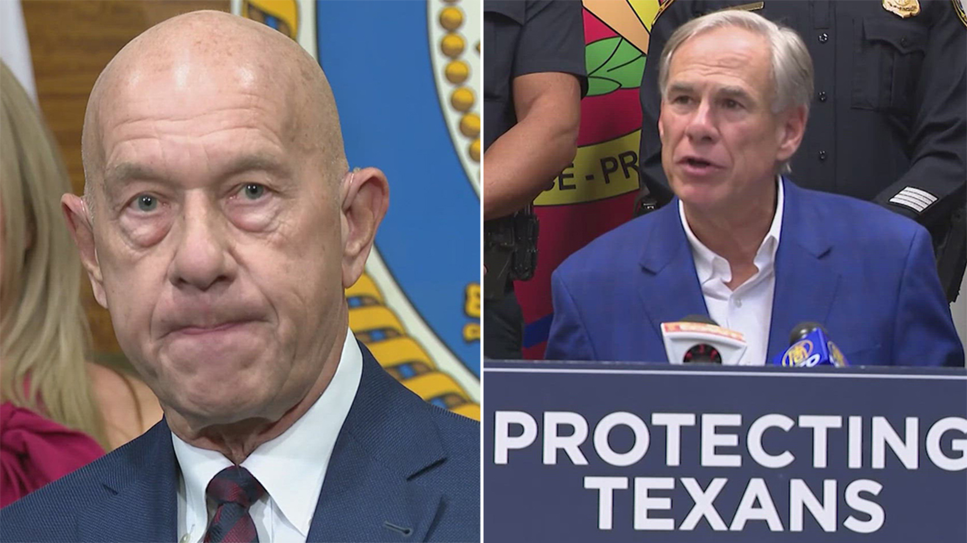 Houston Mayor John Whitmire, Harris Co. DA Sean Teare react to Gov ...