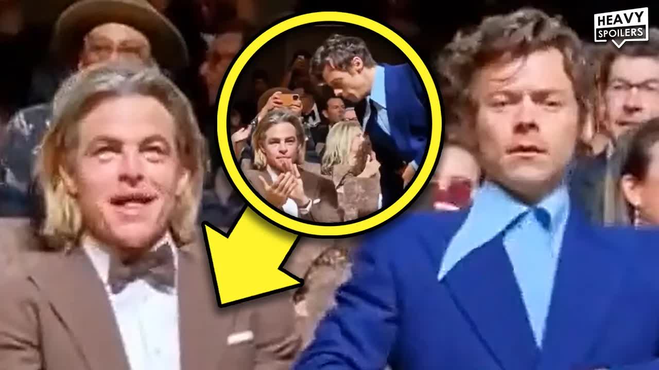 Did Harry Styles spit on Chris Pine? Footage Breakdown, Over Analysis ...