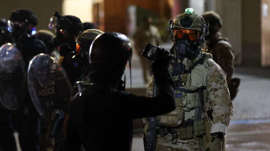 WATCH: Federal agents drag blind man into Oregon ICE facility