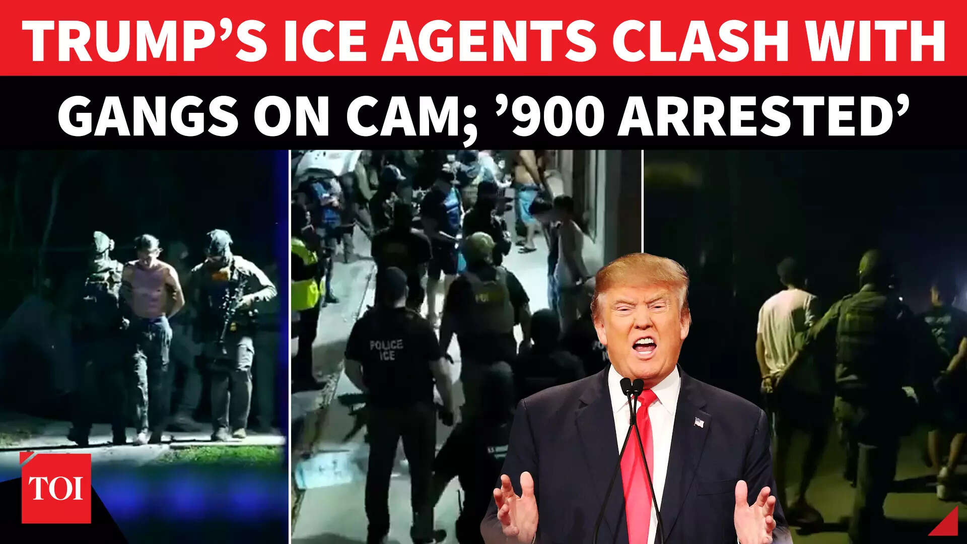 On Cam: ‘Gang Members’ Arrested In Major ICE Raid, Over 900 Nabbed In ...