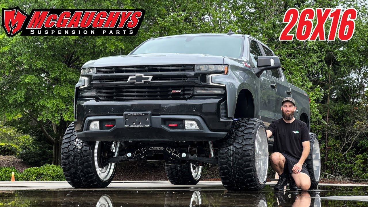 Chevy Gets Ultra Wide 9 McGaughys Lift Kit and 26x16 KG1 Wheels