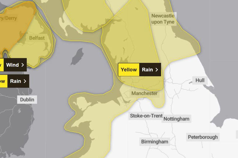 Met Office updates exactly when Storm Amy will hit Greater Manchester ...