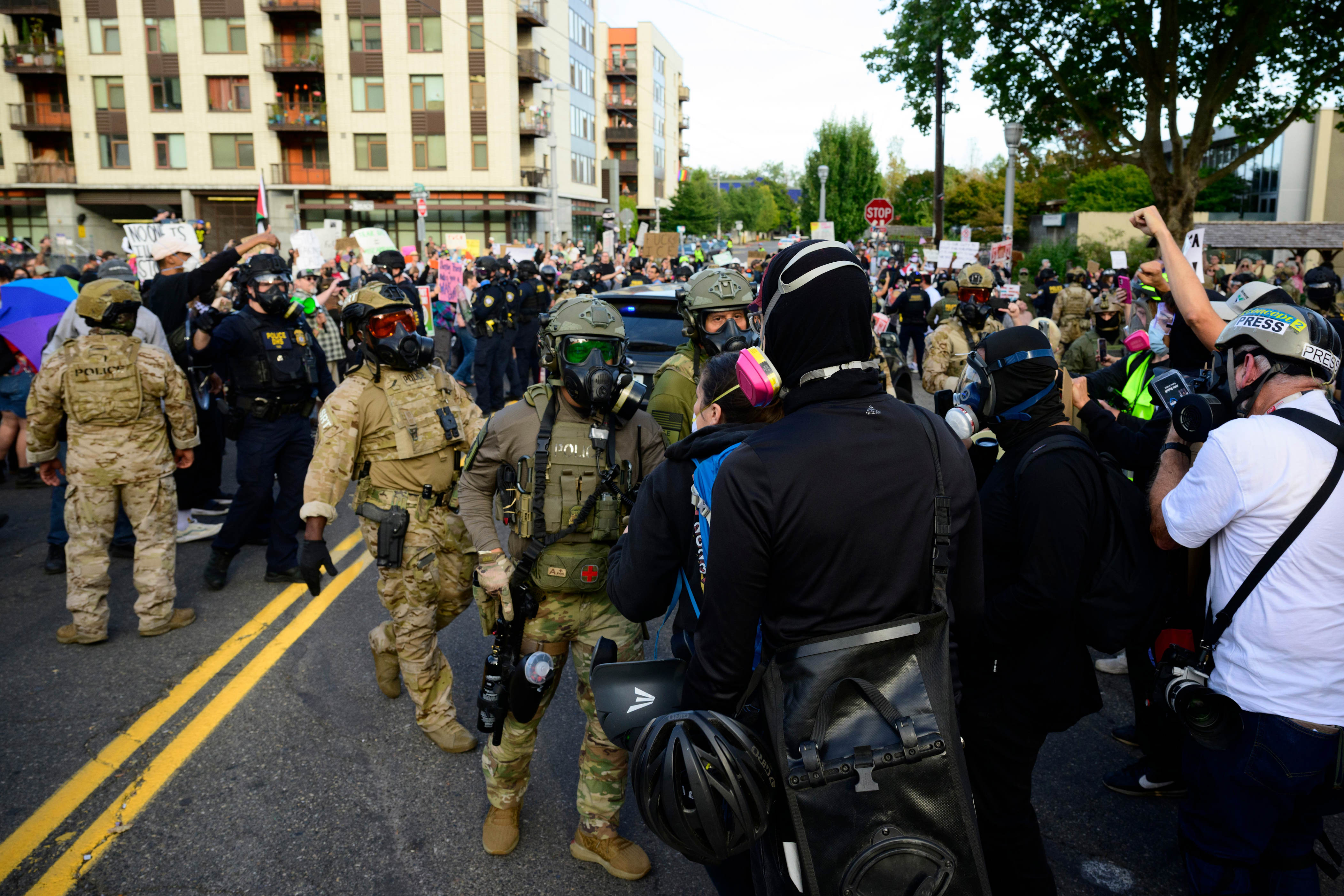 Portland police arrest Nick Sortor after "Antifa" clash at ICE protest