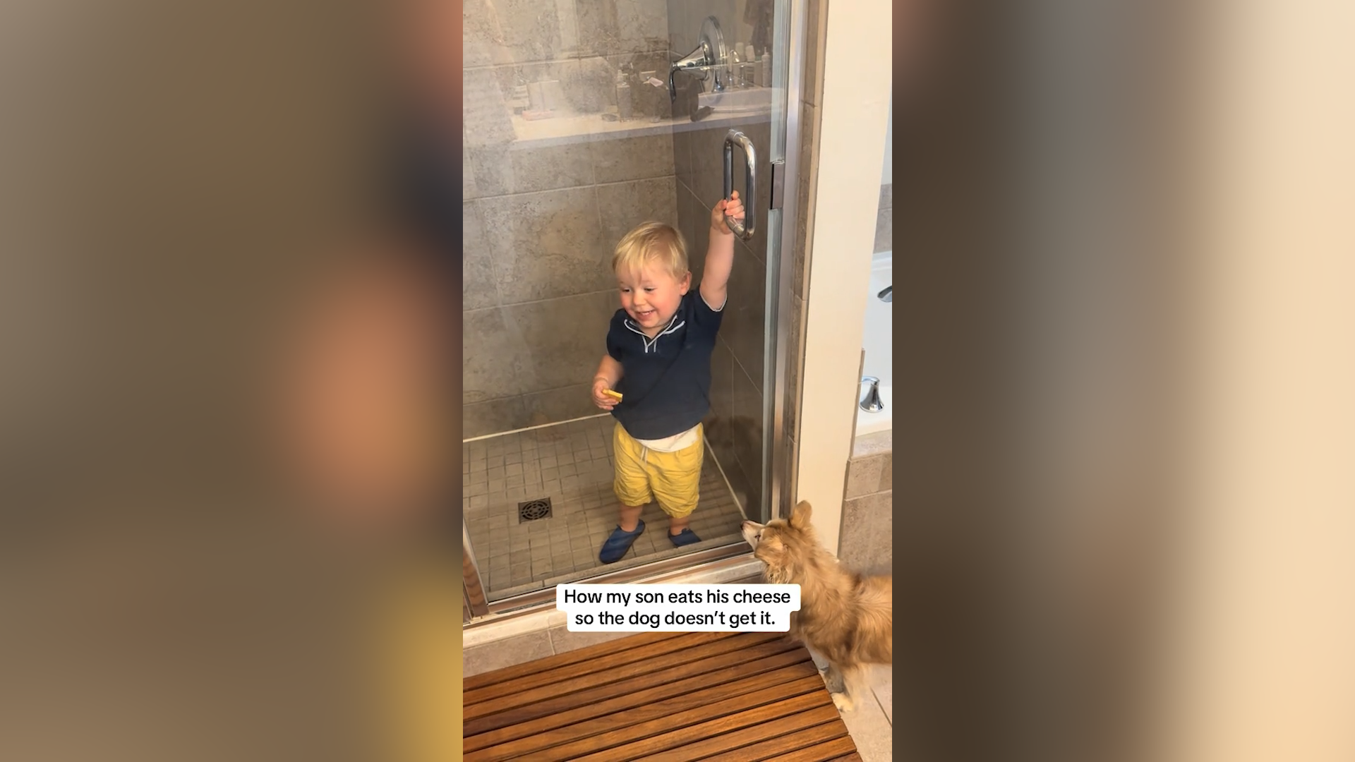 Laughter at Why Toddler Gets In Shower Anytime His Mom Gives Him A Snack