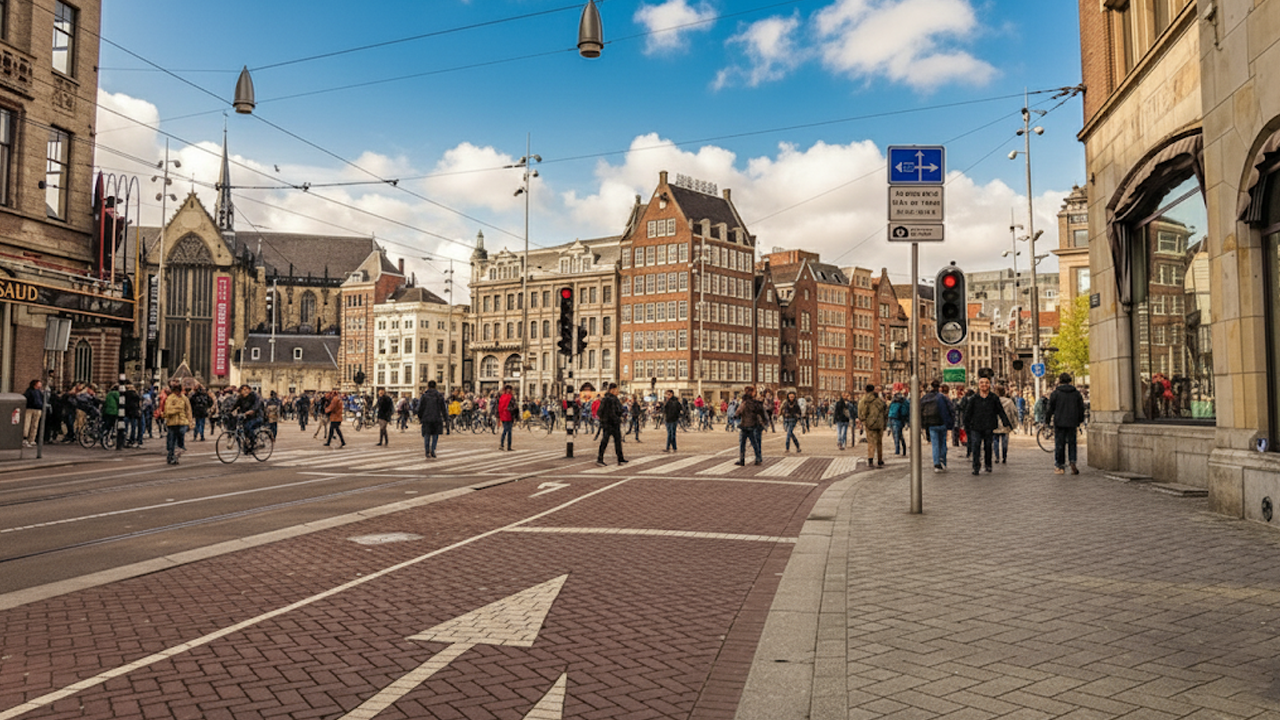 Amsterdam Spring Walking Tour – Central Streets and Canals 4K