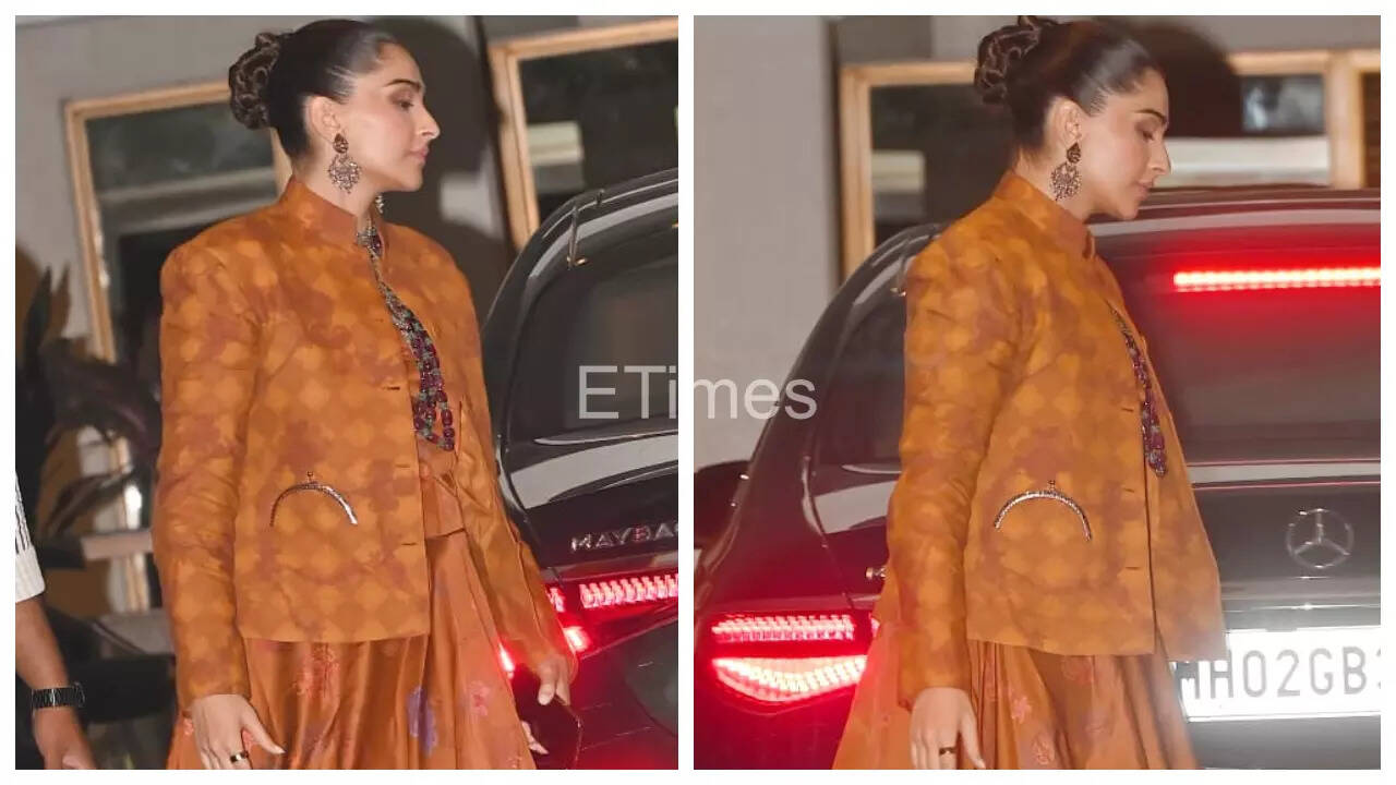 Sonam Kapoor avoids paparazzi as she arrives at Anshula Kapoor's ...