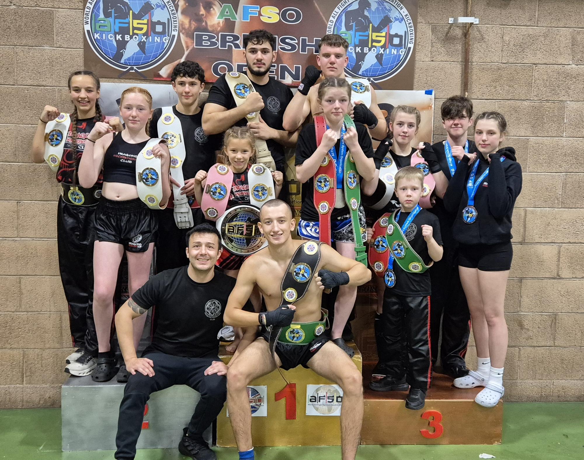 Burnley Dragons Kickboxing Club dominate at AFSO British Open in Chester