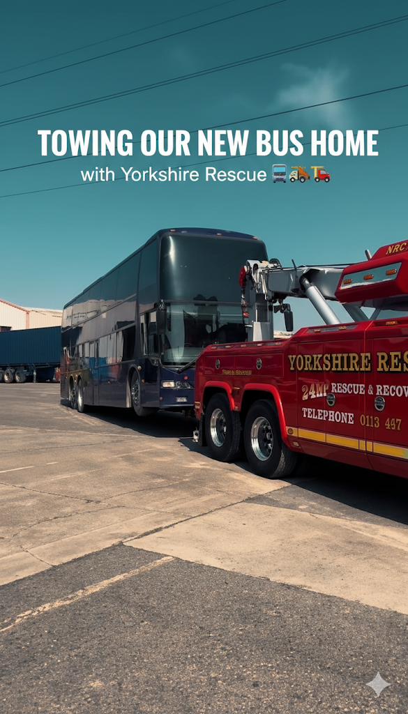 Towing Our New Bus Home with Yorkshire Rescue
