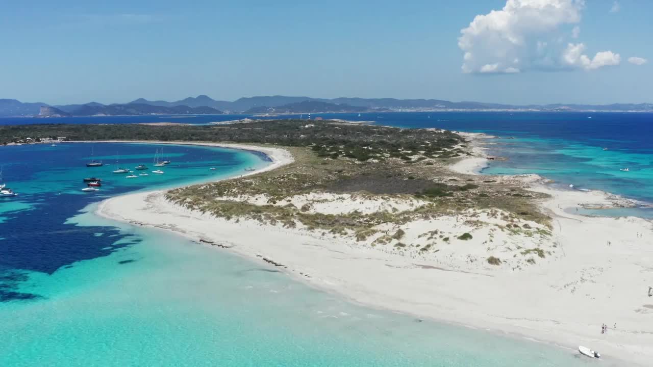 Drone Flight Over Formentera: Spain's Smallest Balearic Island