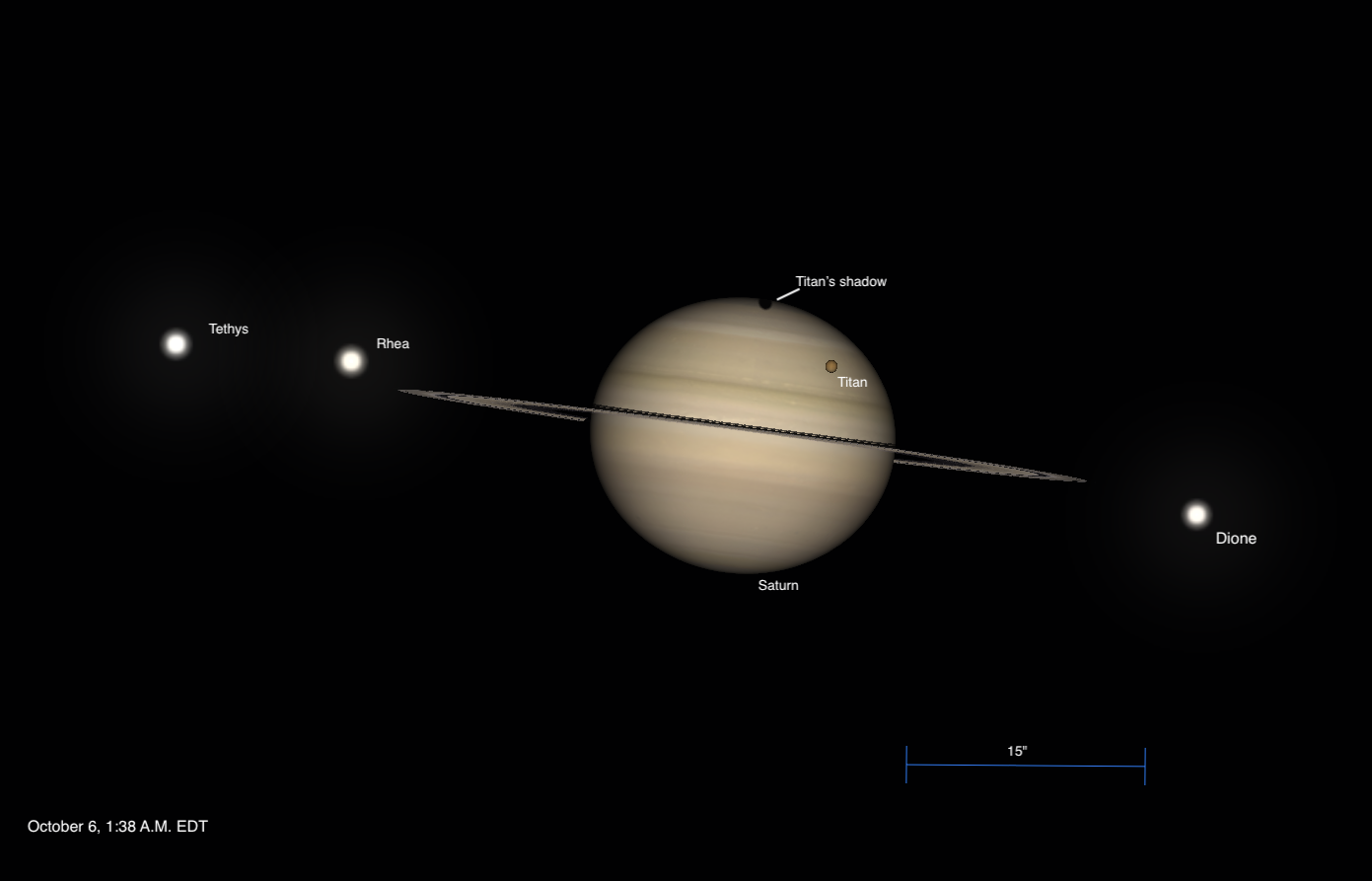 The Sky This Week from October 3 to 10: Titan's last shadow transit