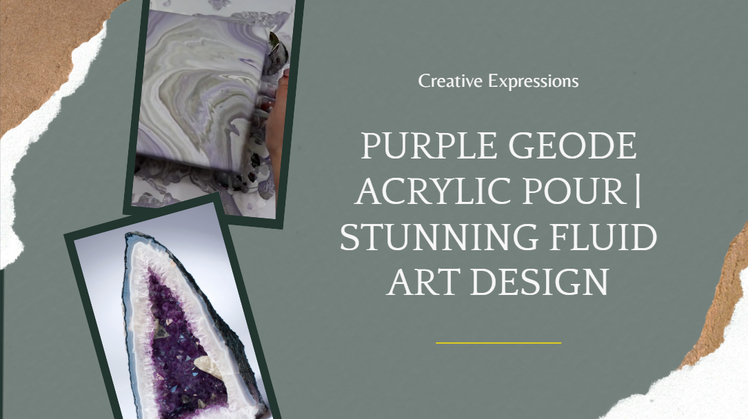 Purple Geode Acrylic Pour | Stunning Fluid Art Design