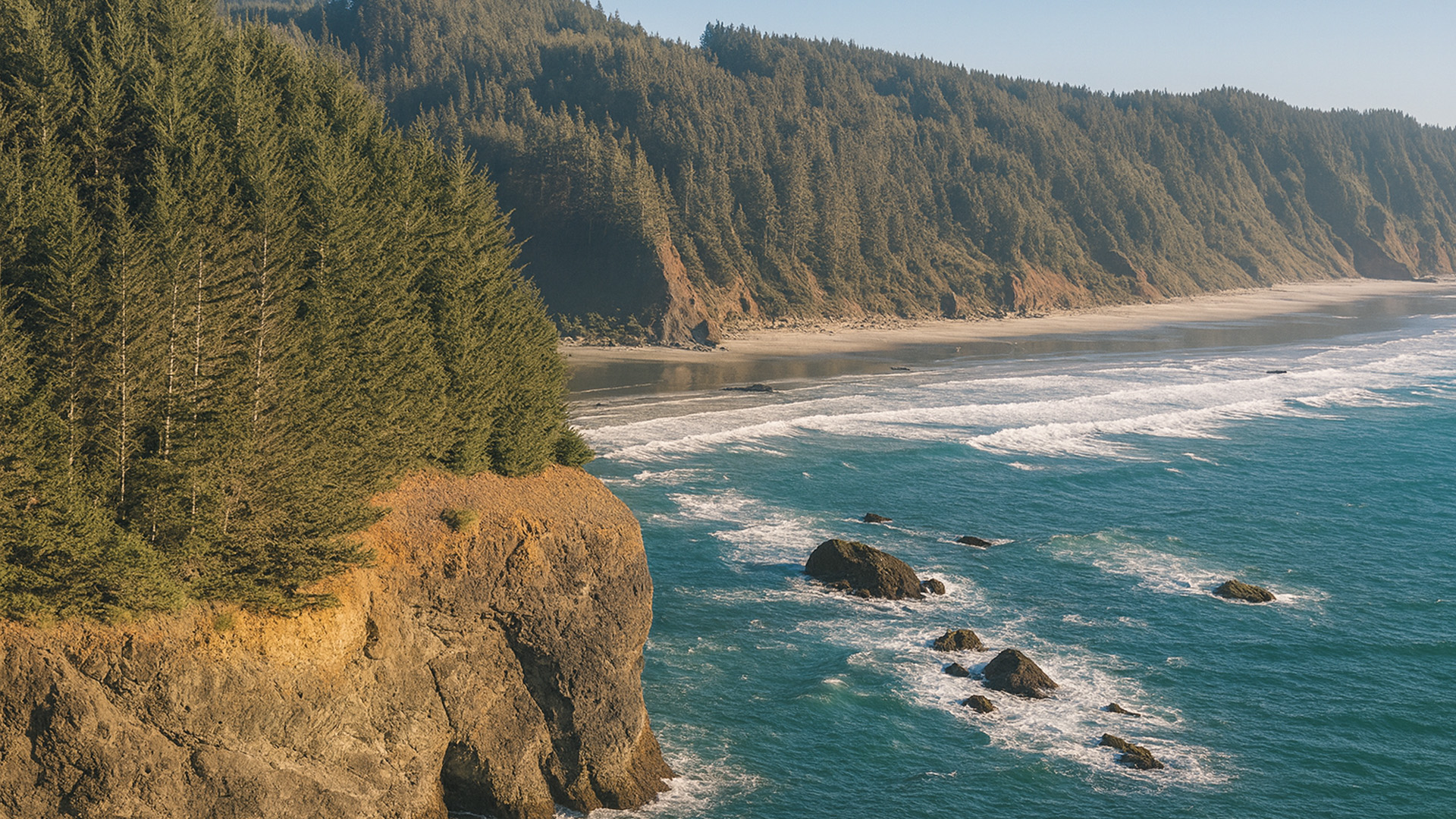Costa do Oregon EUA – Falésias e Ondas do Pacífico em 4K