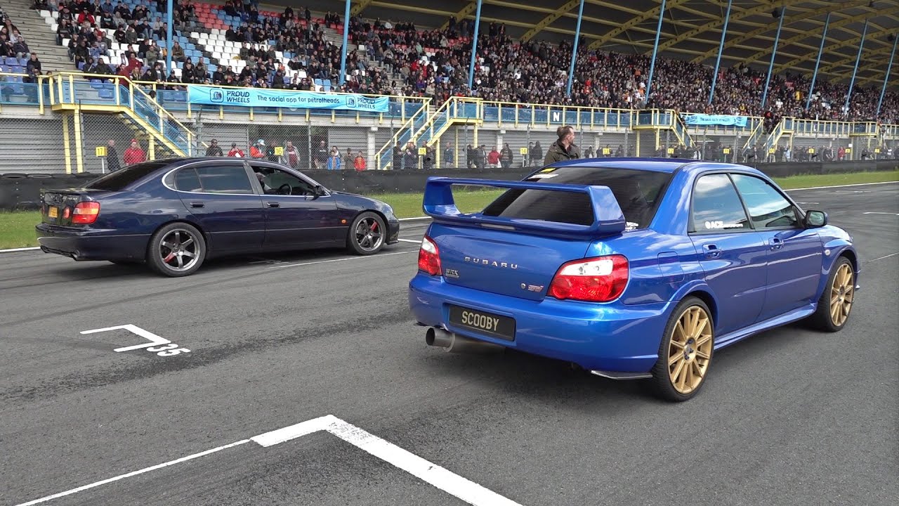 WRX STI vs Aristo V300 2JZ GTE Drag Battle