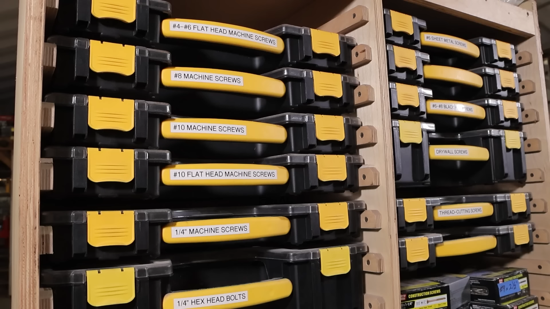 Improved parts storage rack with plans