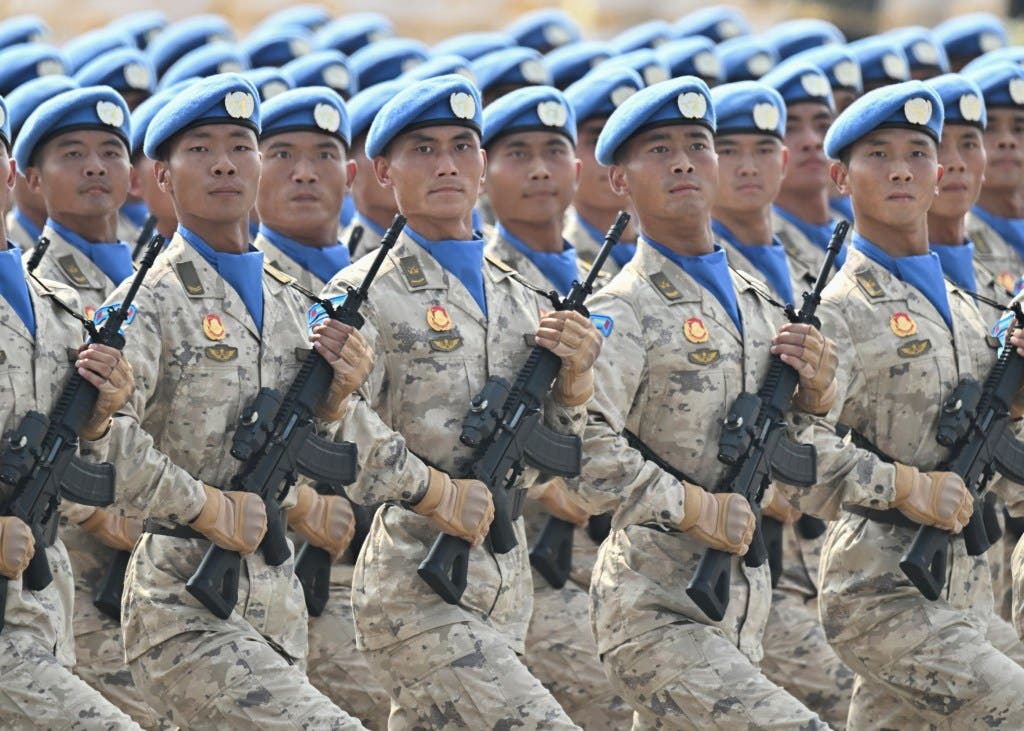 Map shows where China sends troops on UN missions