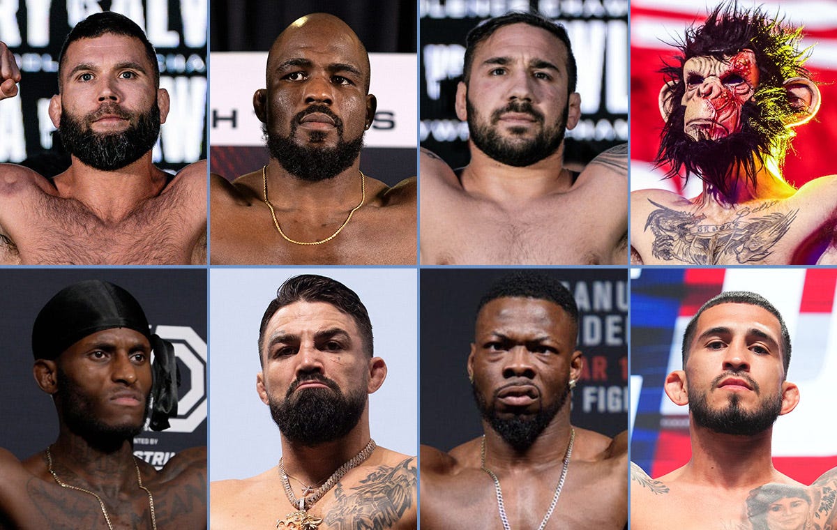UFC veterans competing in MMA, boxing, and bareknuckle action Oct. 3-5