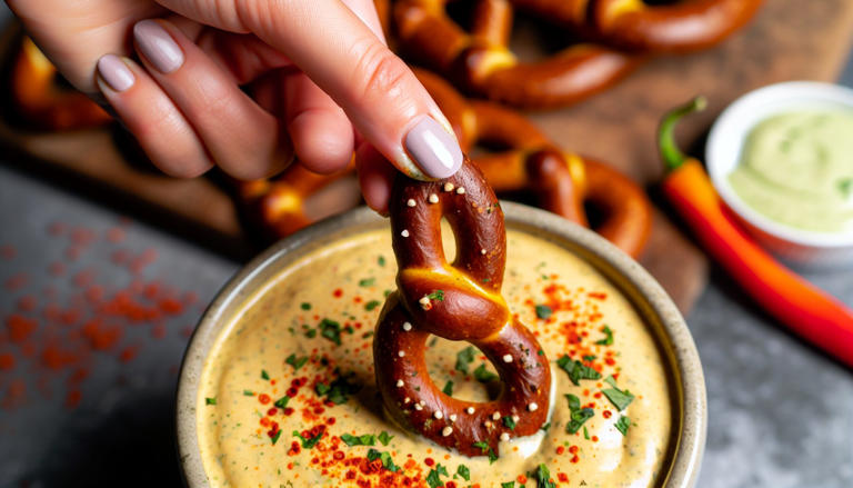 German Soft Pretzels with a Zesty Beer Cheese Dip Recipe