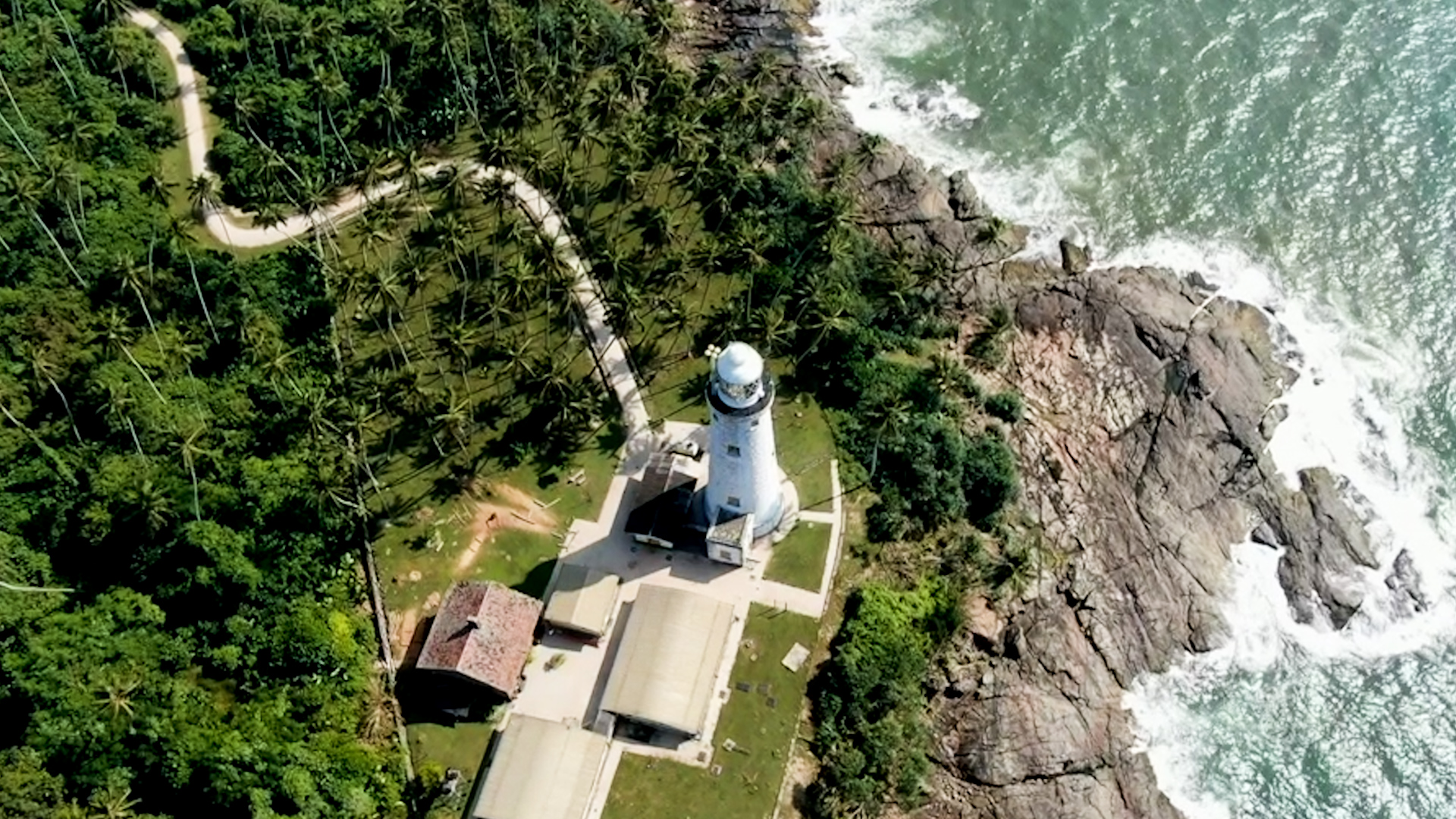 Pemandangan Mercusuar dari Drone